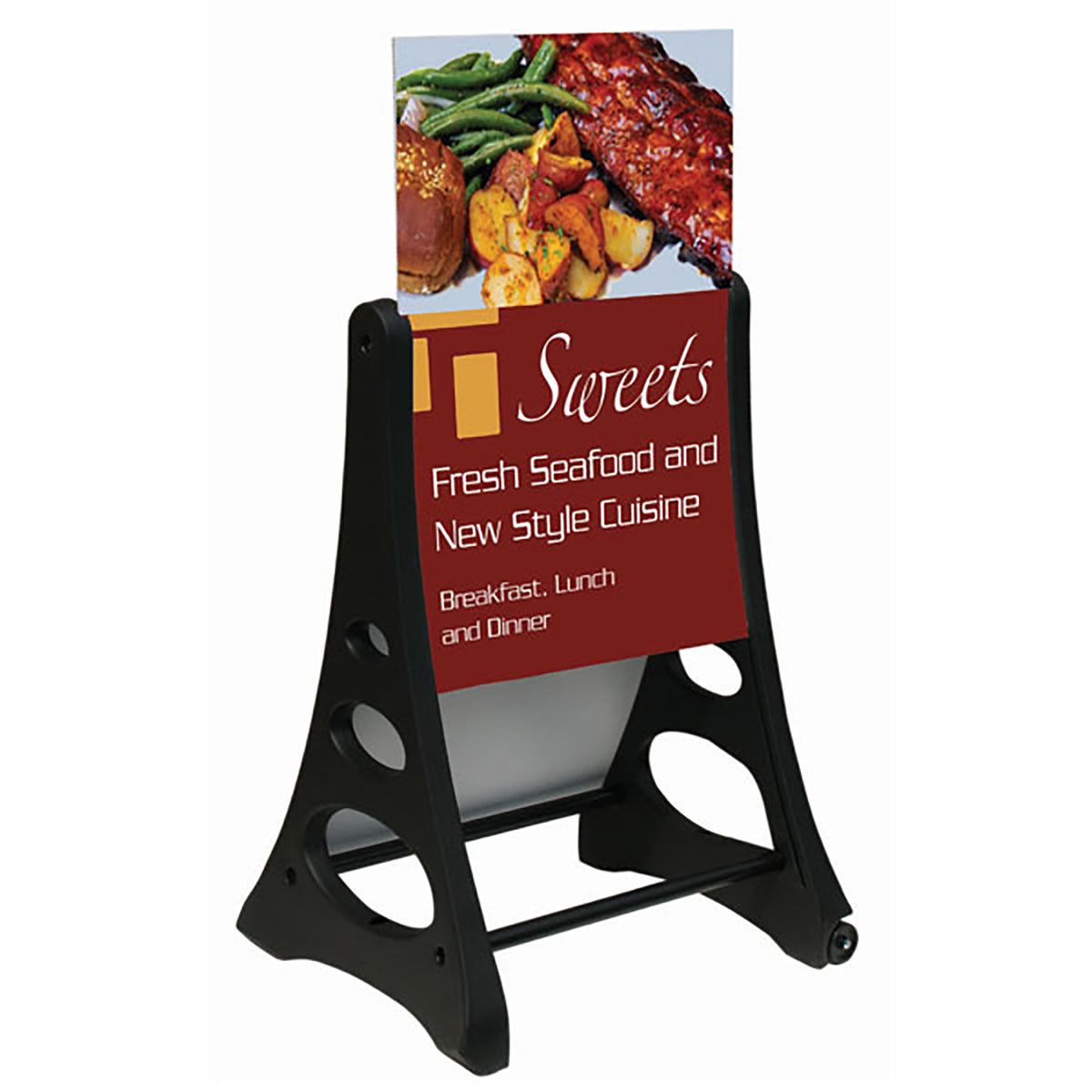 Rolling A-Frame Poster Holder Double Sided Sidewalk Sign – Allen Display