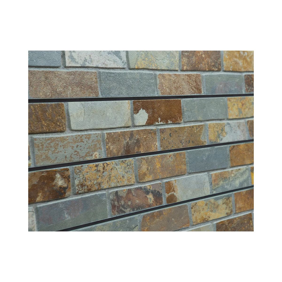 Slate Mixed Brick Textured Slatwall Panel – Allen Display