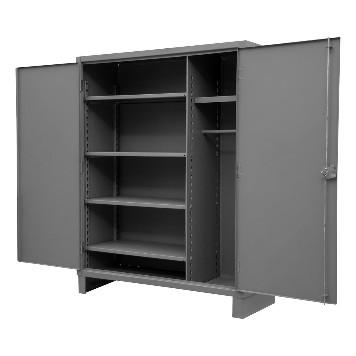 HEAVY DUTY STEEL WARDROBE CABINET, 5 SHELVES, HANGER BAR, 48 X 24 X 78 ...