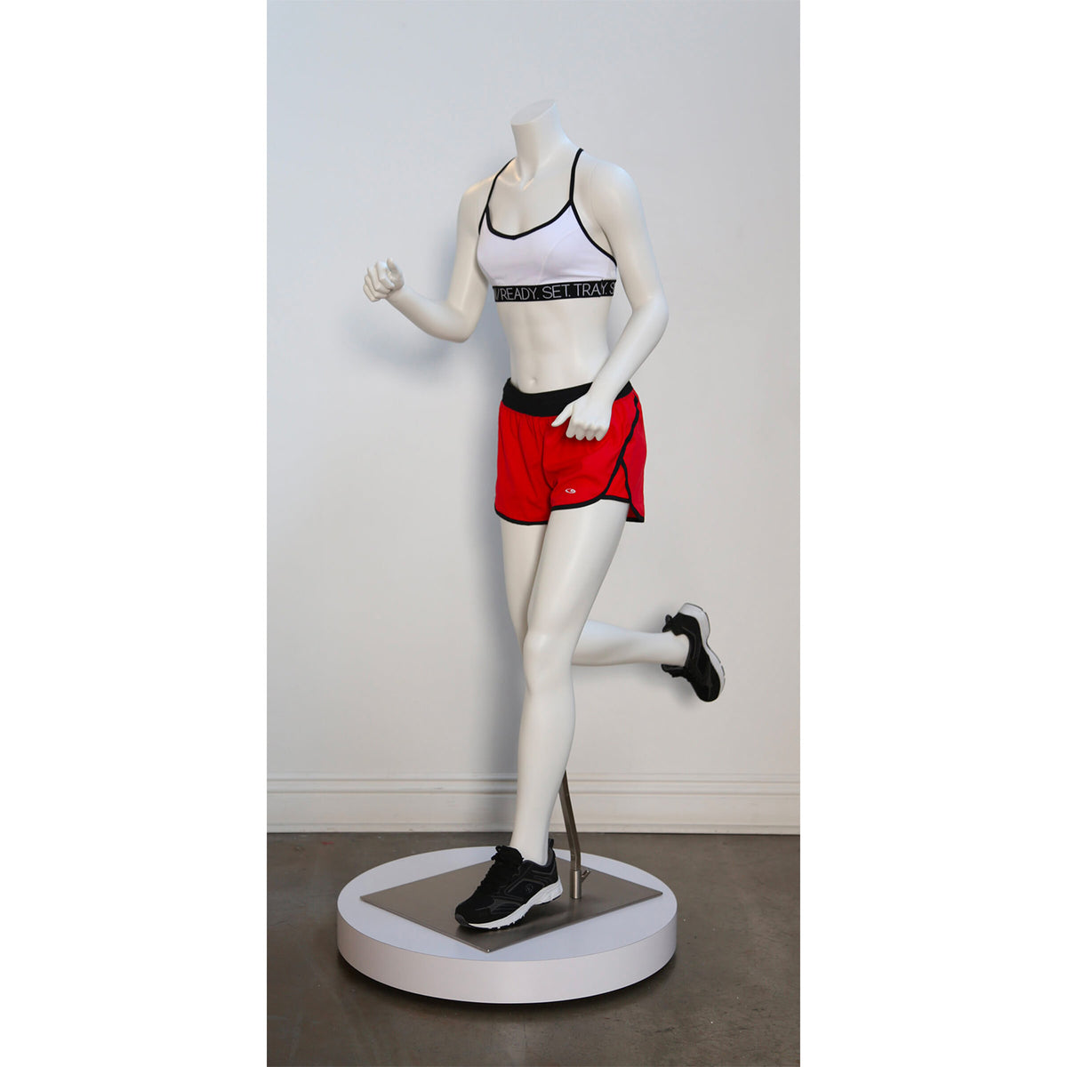 Female Runner Athletic Mannequin - Matte White F1 – Allen Display