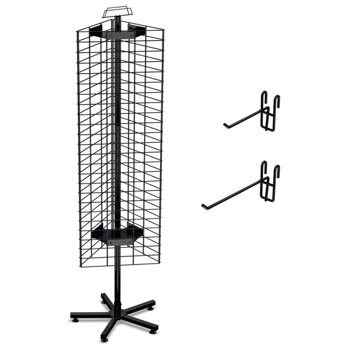 3-Sided 48" x 16" Wire Grid Panel Floor Spinner Display – Allen Display