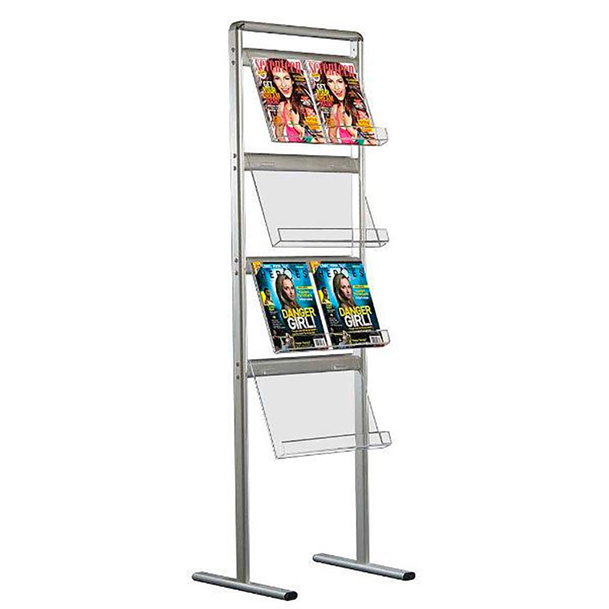 Brochure Display Freestanding Single Sided 4 x 2 * (8.5″w x 11″h) Capa ...
