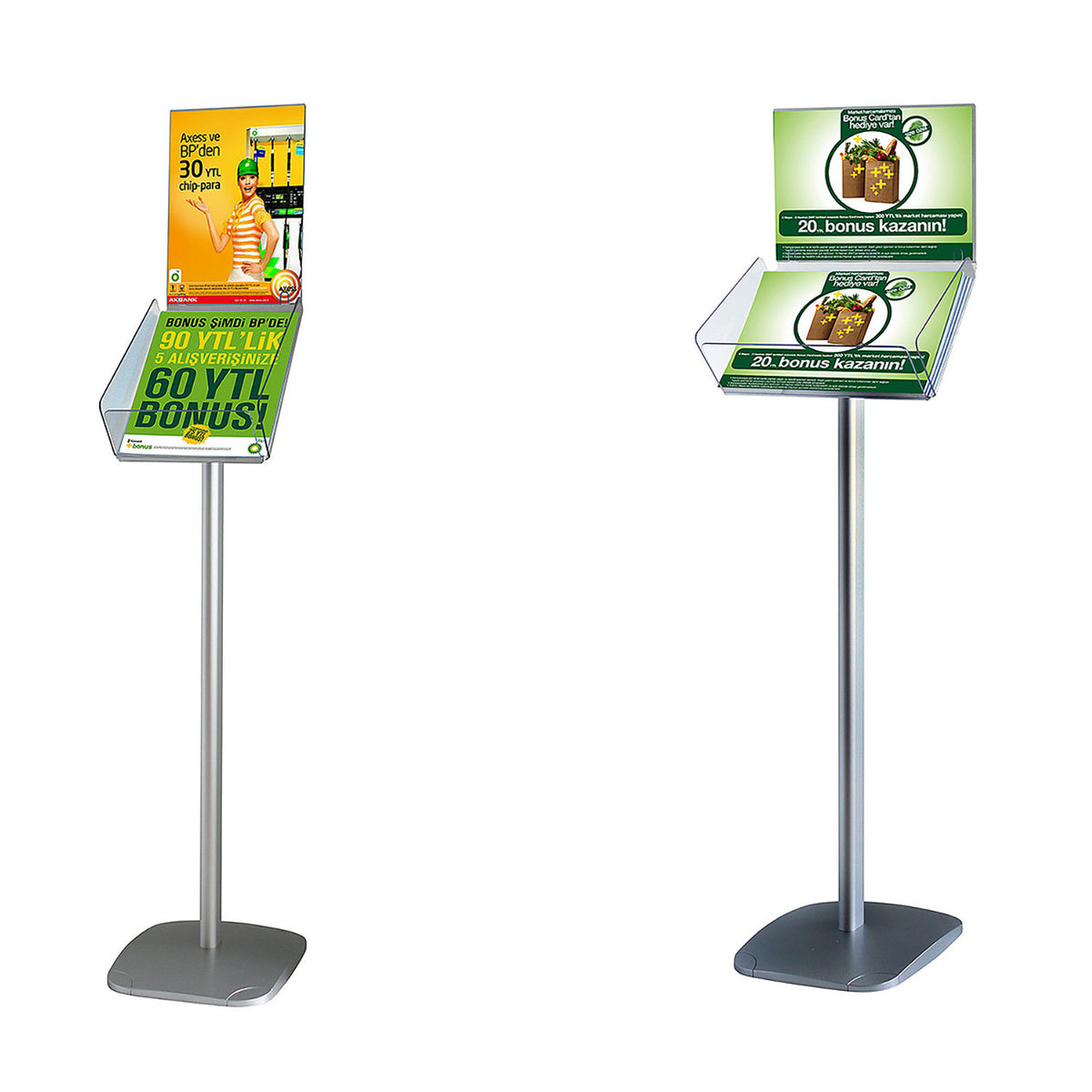 Decorative Brochure Stand 8.5" x 11" Paper Area with Signholder – Allen ...