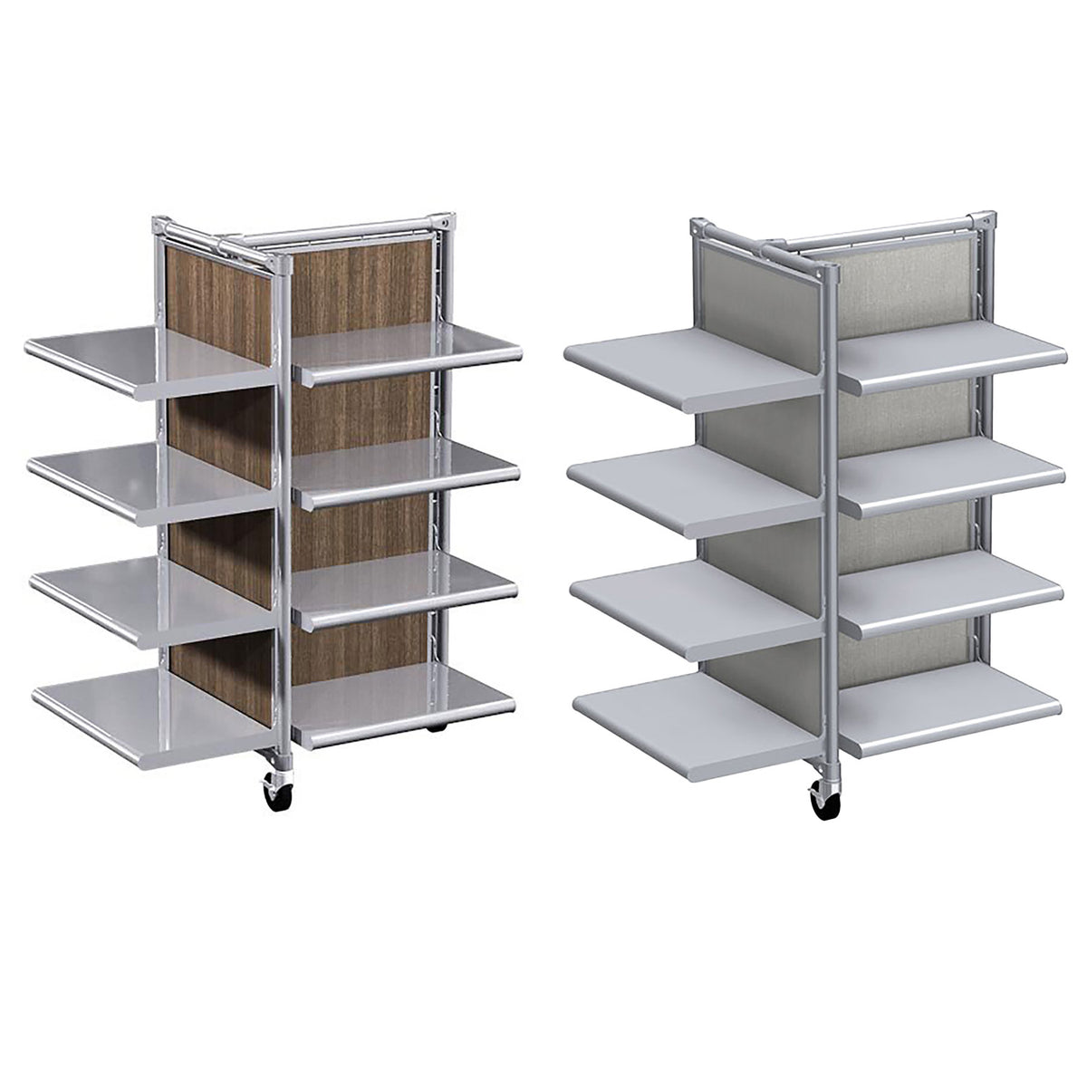 Classic Style Low 3-Way Display Fixture w/Shelves – Allen Display
