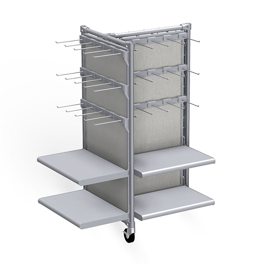 Classic Style Low 3-Way Display Fixture w/Shelf/Hook – Allen Display