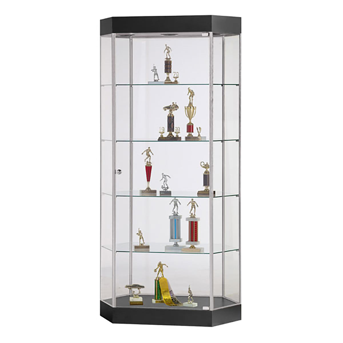 Stretch Hexagon Tower Display Case 75"H x 36"W – Allen Display