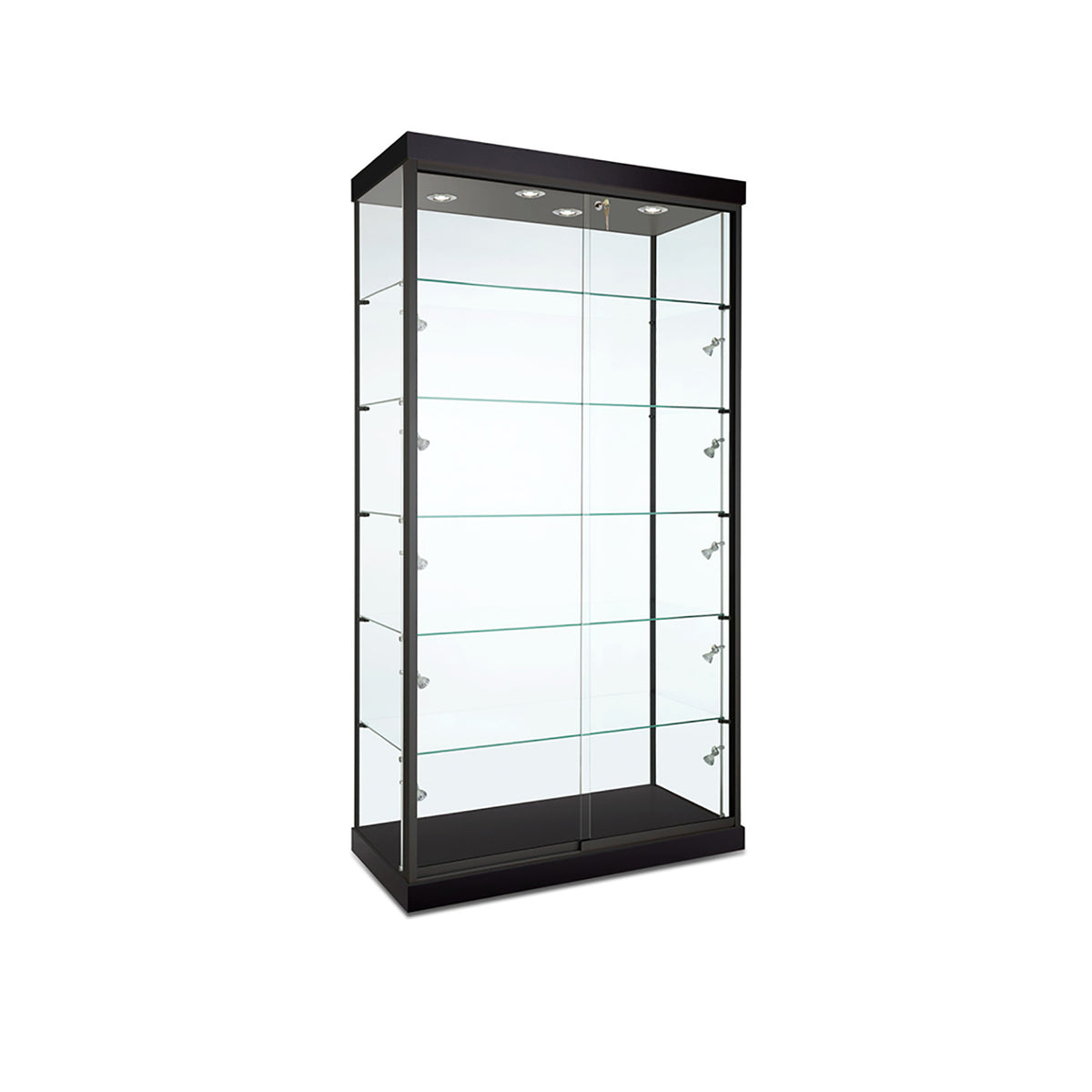 Floor Display Case TD200, 40"W, LED Lights, Wheels, Mirror Back – Allen ...