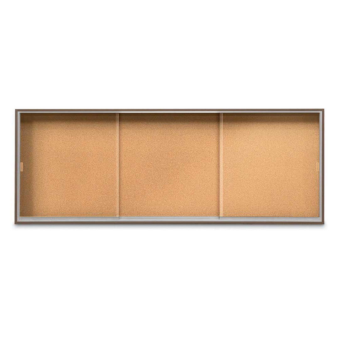 Enclosed Sliding Door Bulletin Board with Cork Back Wood frame – Allen ...