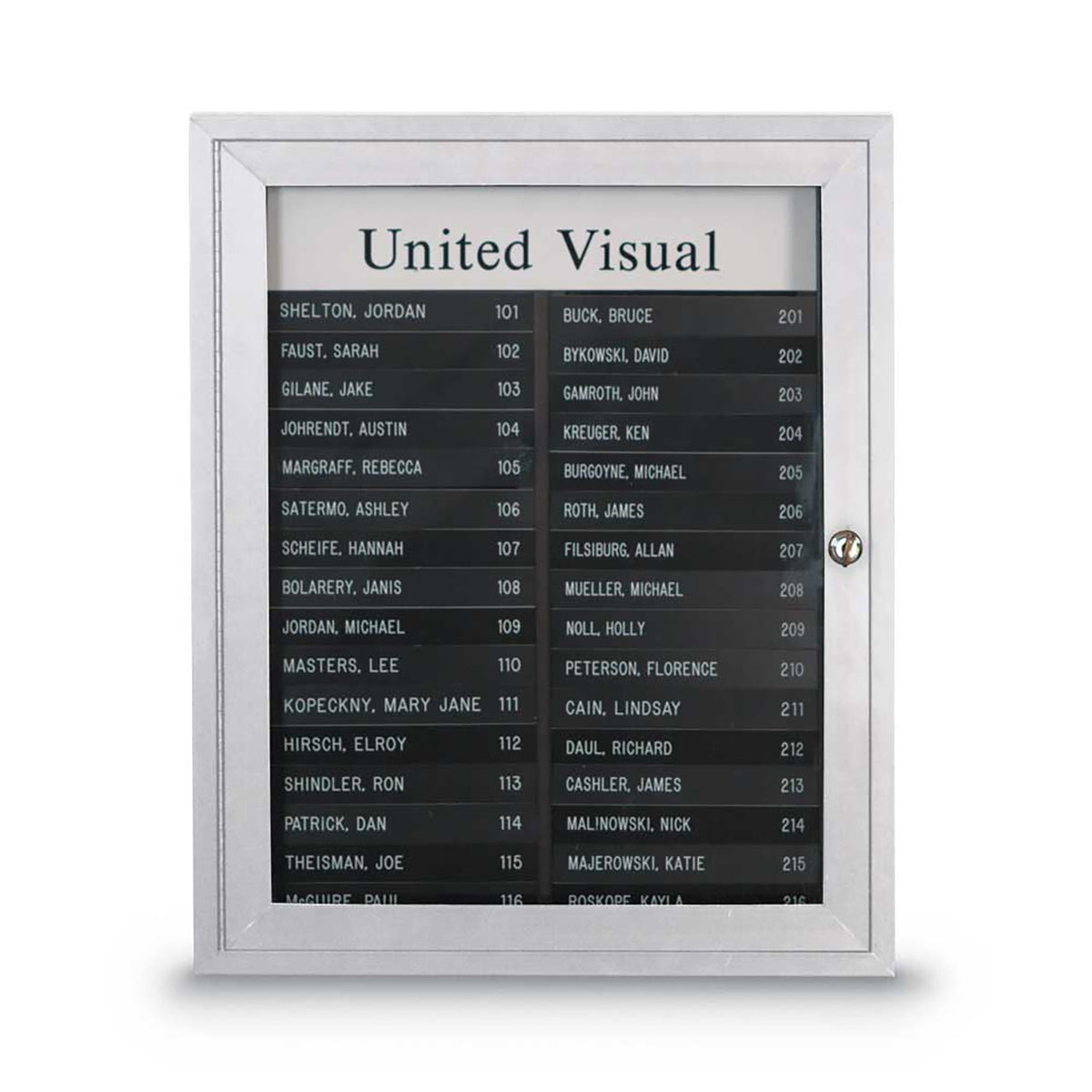 19" x 22.5" Single Door Indoor Enclosed Directory Board – Allen Display