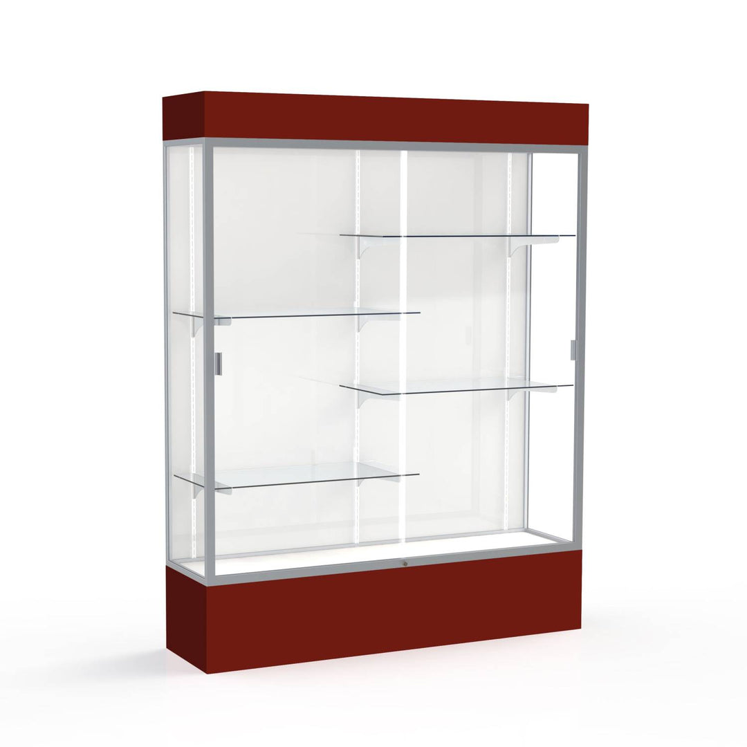 Spirit Display Case 60"L x 72"H x 16"D with Light Cornice – Allen Display