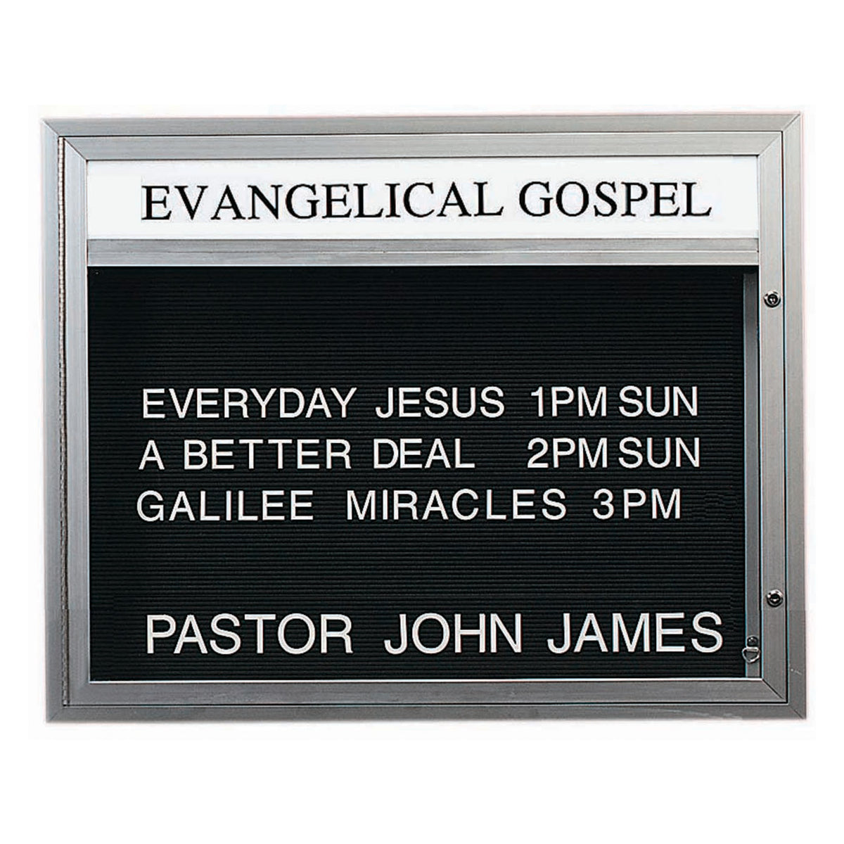 Community Message Board with Satin Aluminum Frame - Single Sided ...
