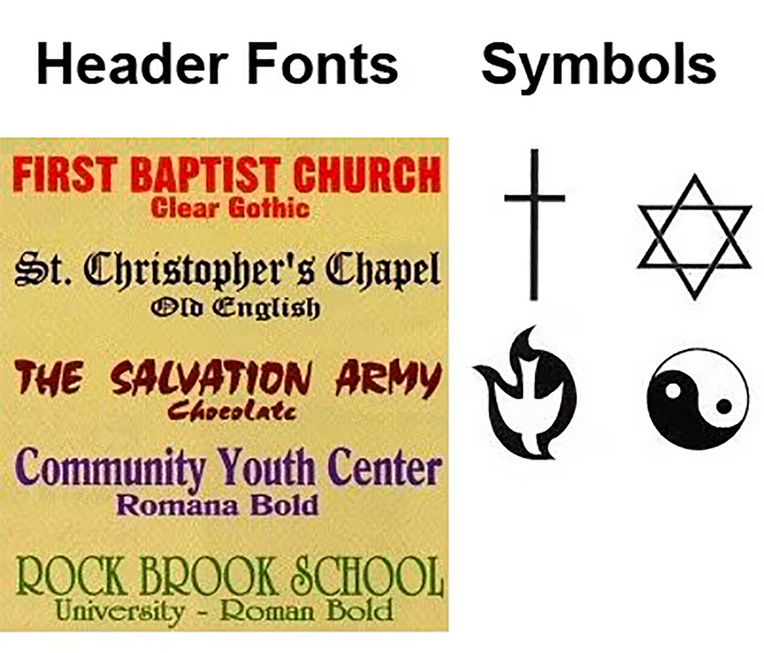 Marquee Changeable Sign Board with Symbol Area - Bronze Aluminum Frame ...